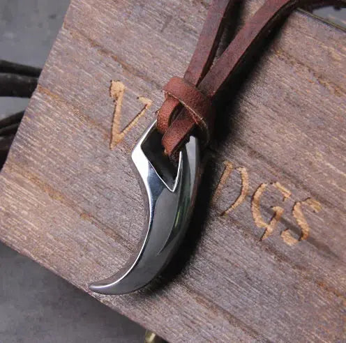 Stylish Leather Necklace with Wolf Tooth Pendant – Wasatch Jewelry